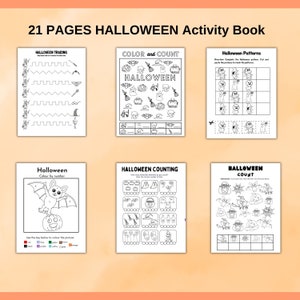 Halloween Kids Coloring Page Halloween Activity Book Halloween Party ...