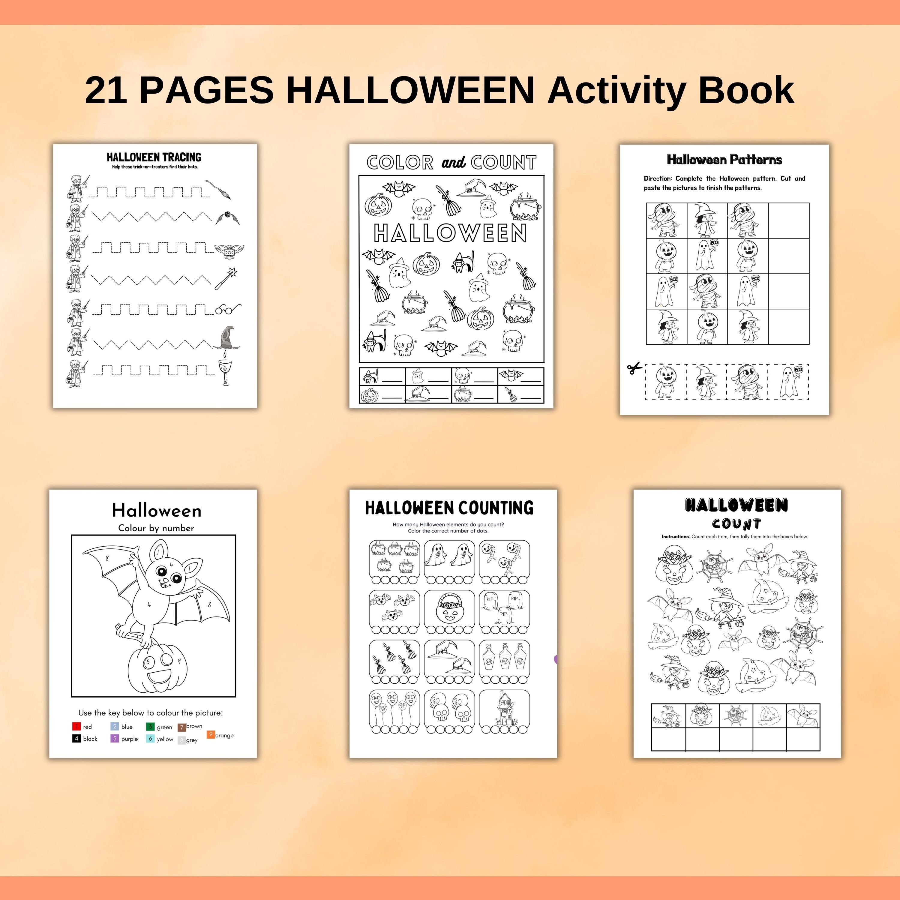 Halloween Kids Coloring Page Halloween Activity Book Halloween Party ...