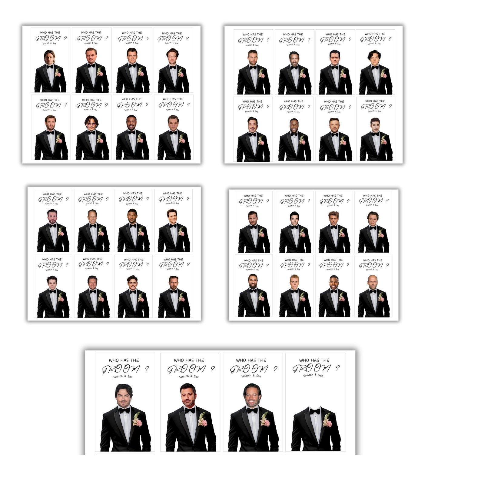 Who Has the Groom Scratch off Game Bridal Show Game Scratch Find the ...