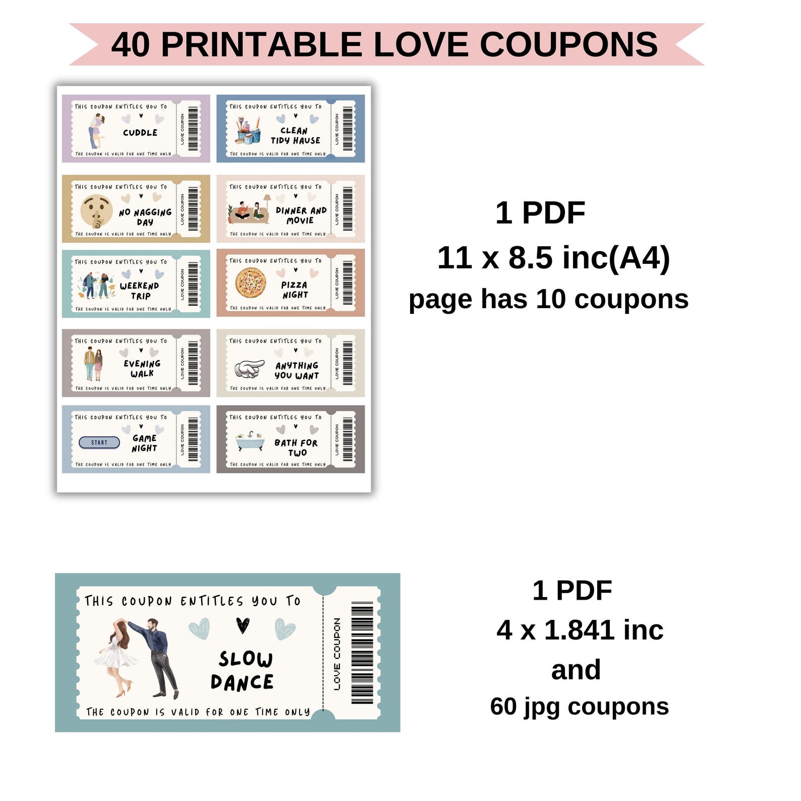 Boyfriend Coupon Book Boyfriend Valentine's Day Gift Coupon Book ...
