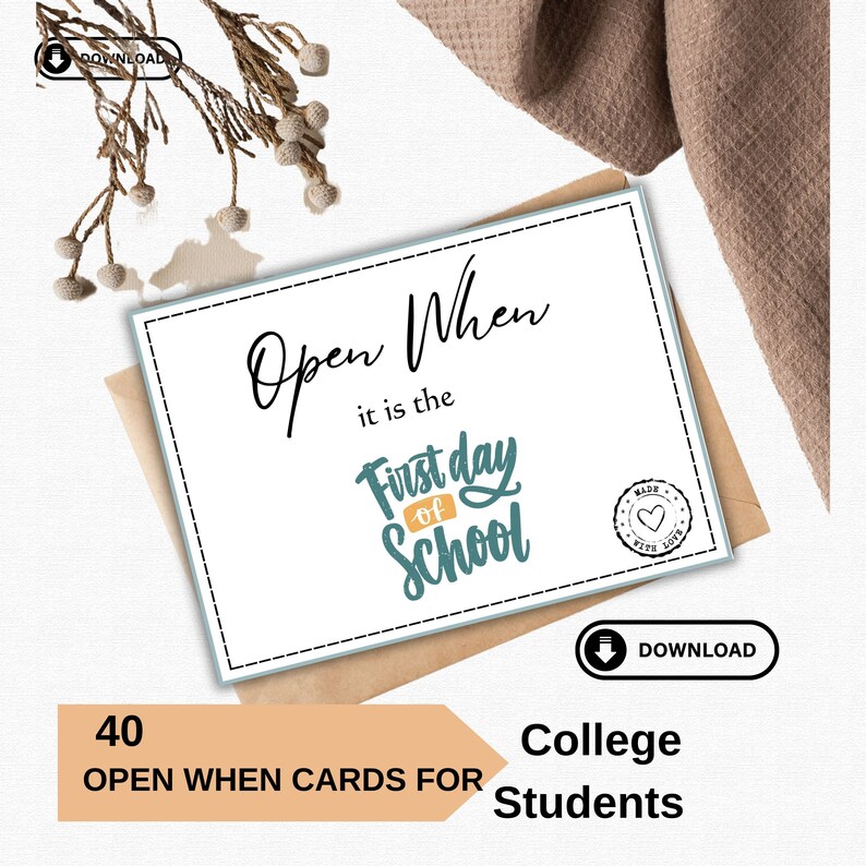Open When Cards College Printable Open When Letter Labels for Students ...