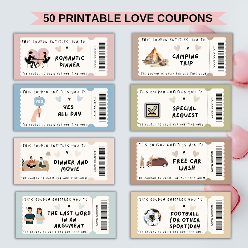 Boyfriend Coupon Book Boyfriend Valentine's Day Gift Coupon Book ...