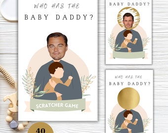 Baby Shower Games, Who Has the Dad, Find the Dad, Baby Shower Game ...