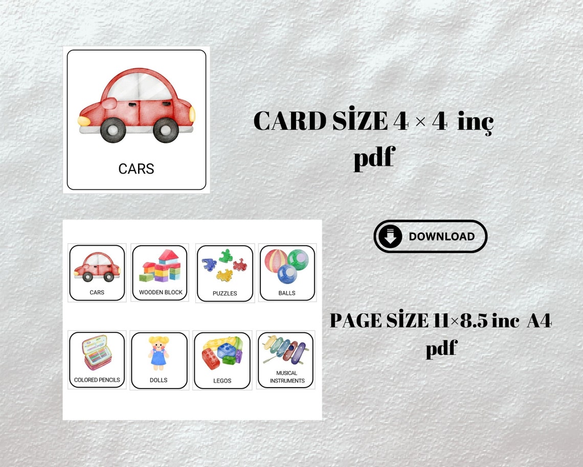 Toy Bin Storage Labels Printable Kid Room Labels Preschool Toy - Etsy