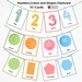 Numbers Colors Shapes Flashcard for Kids Numbers Cards Montessori ...