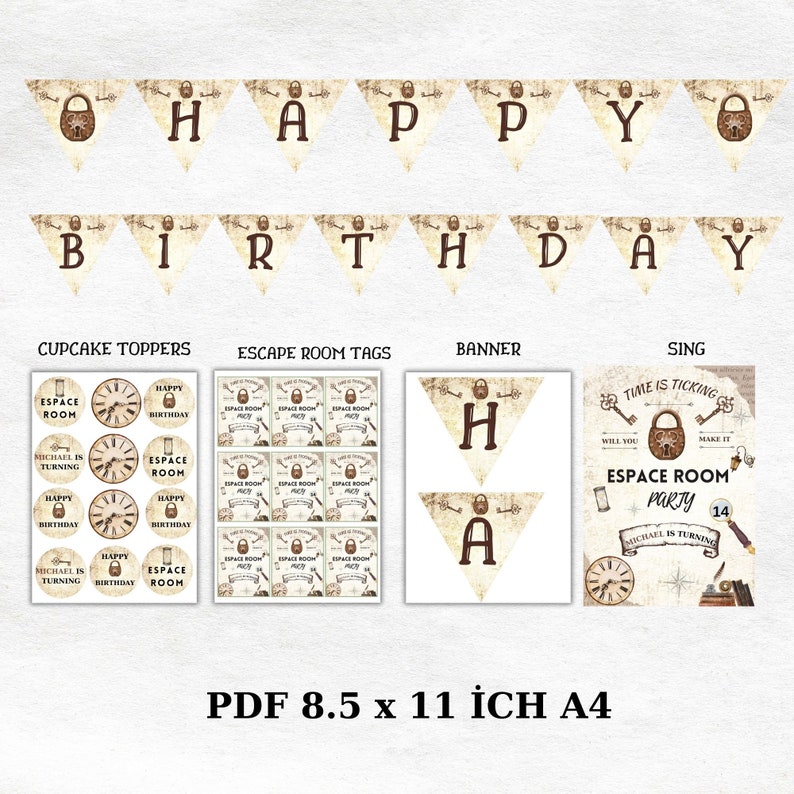 Escape Room Birthday Party Invitation Escape Room Party Sign Escape ...