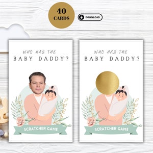 Who Has the Baby Daddy Find the Dad Game Baby Shower Shower Game Baby ...
