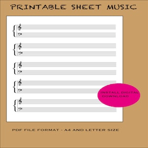 Blank Sheet Music I Music Staff I Piano Music Staff - Etsy