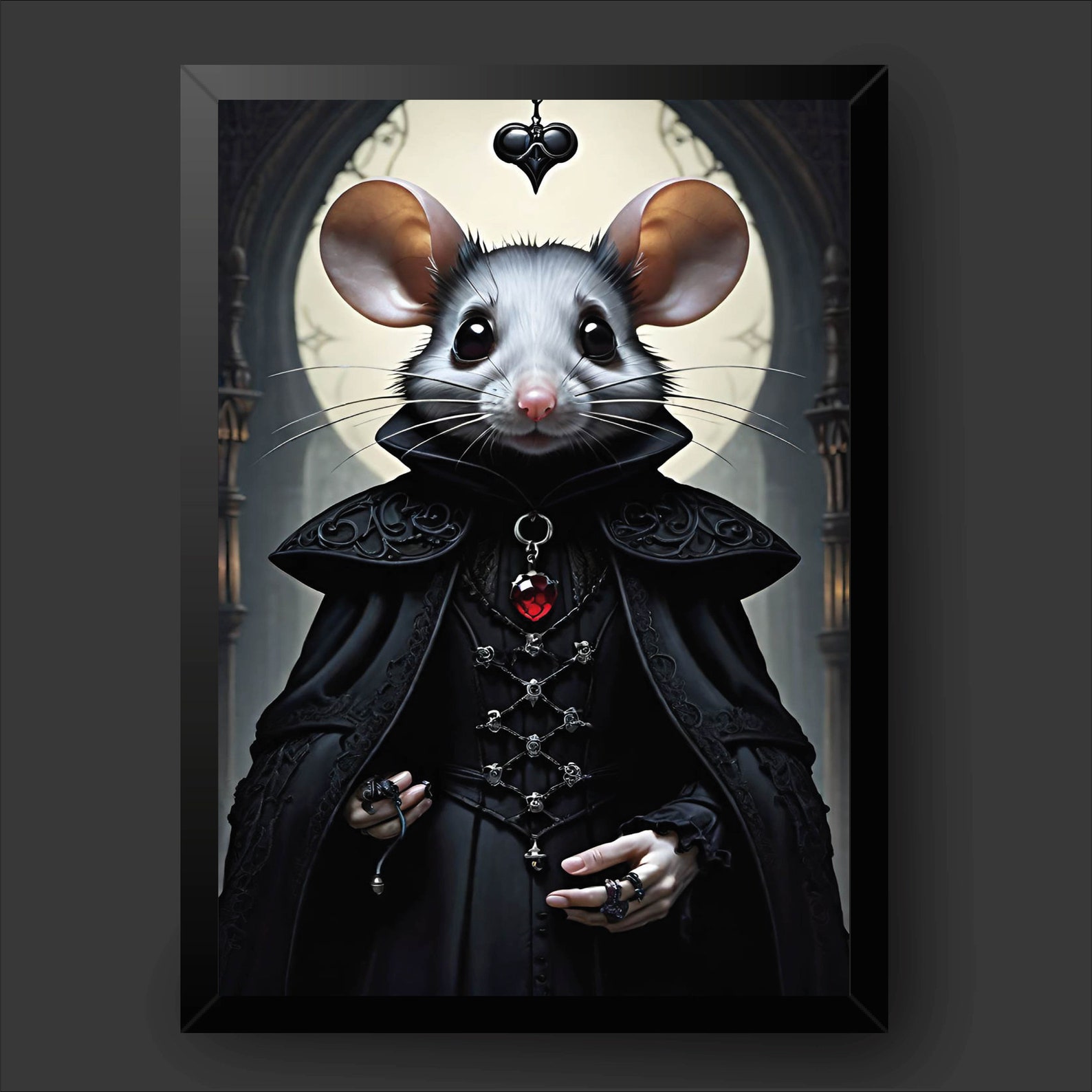 Gothic Poster, Gothic Mouse Poster, Mouse Poster, Printable Dark City ...