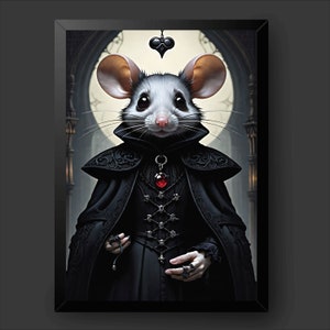 Gothic Poster, Gothic Mouse Poster, Mouse Poster, Printable Dark City ...