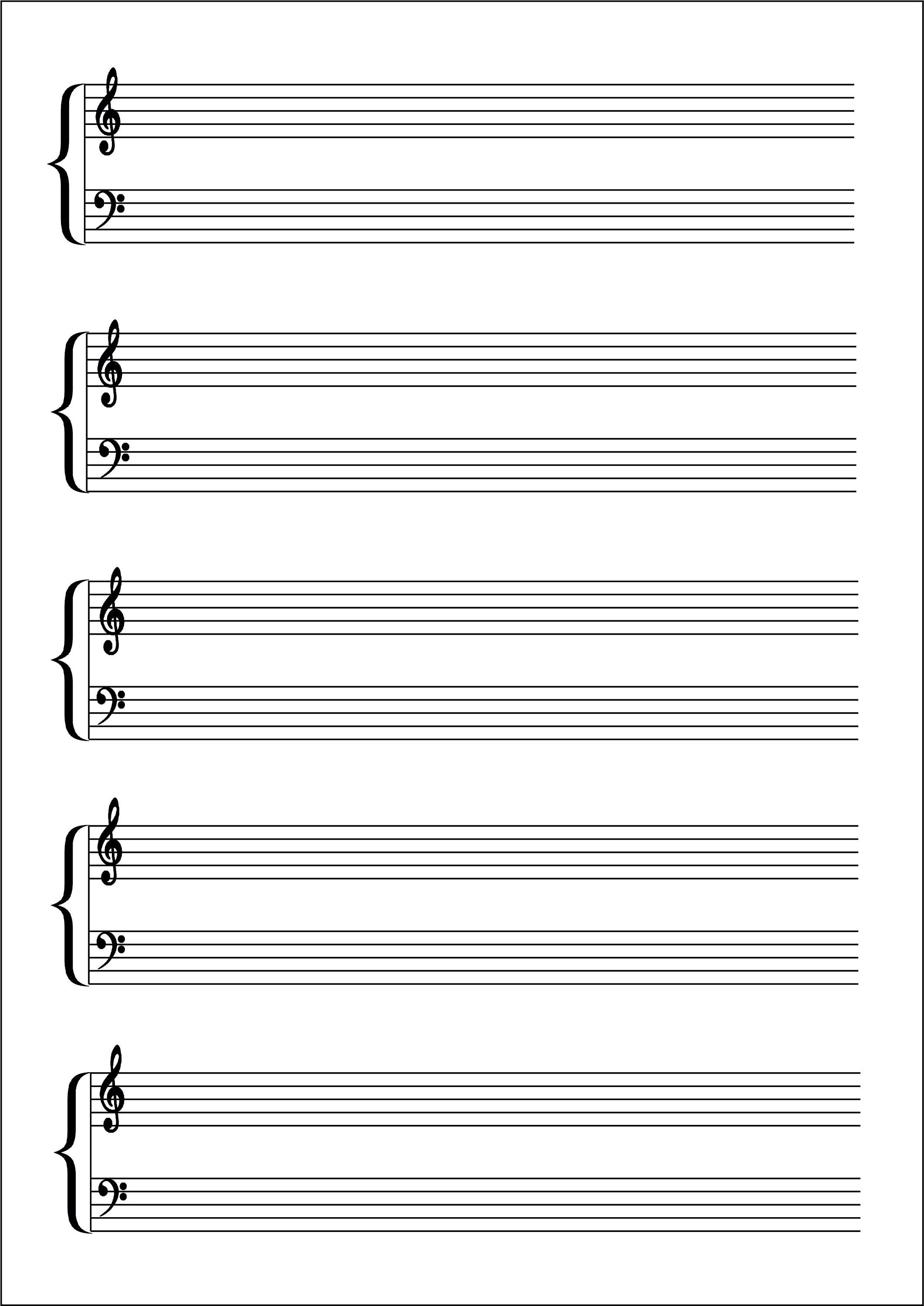 Blank Sheet Music I Music Staff I Piano Music Staff - Etsy