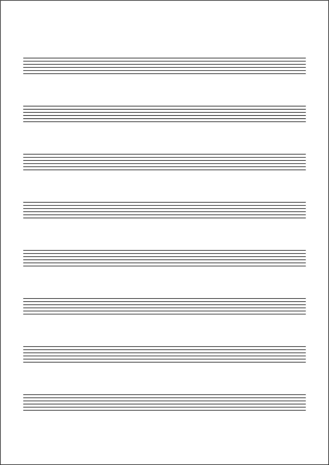 Printable Blank A4 - Letter Music Staff / Stave Sheet I Blank Staff ...