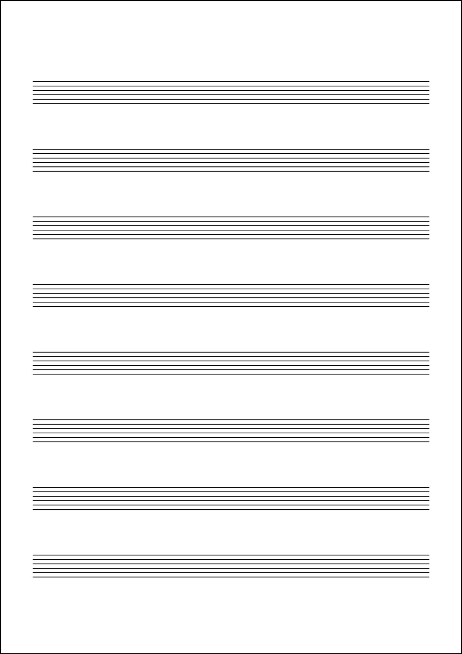Printable Blank A4 - Letter Music Staff / Stave Sheet I Blank Staff ...
