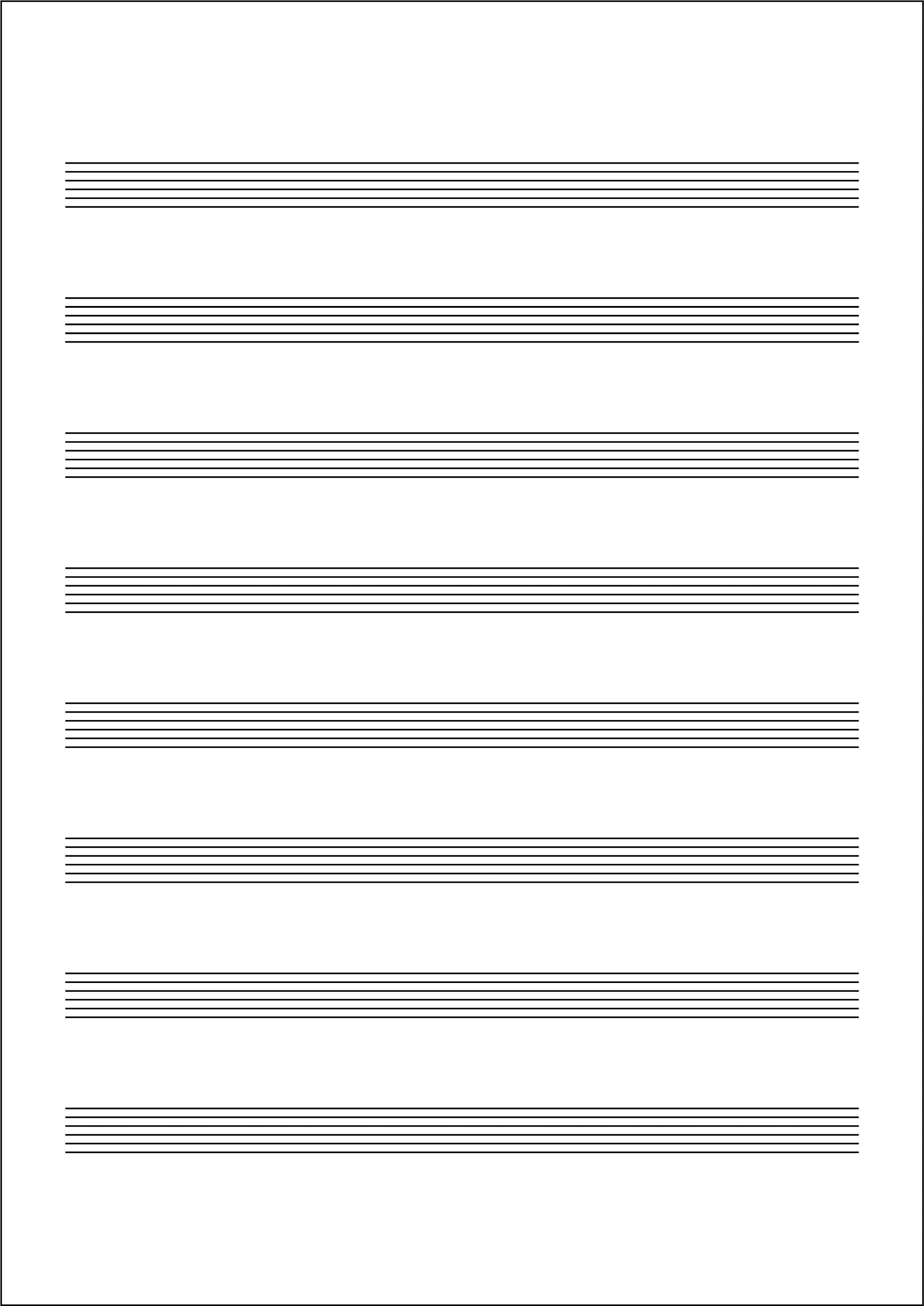 Printable Blank A4 Letter Music Staff / Stave Sheet I Blank Staff Paper ...