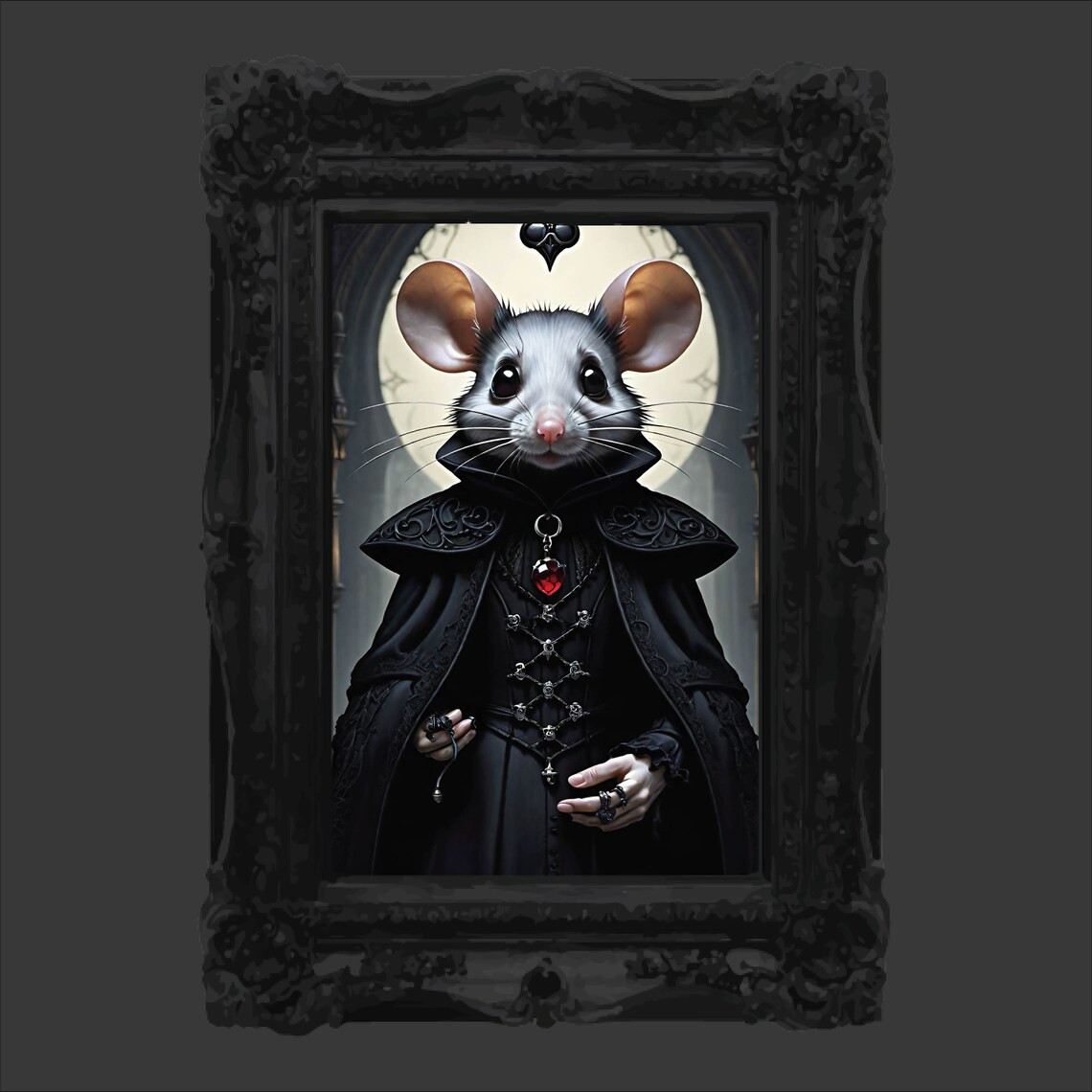 Gothic Poster, Gothic Mouse Poster, Mouse Poster, Printable Dark City ...