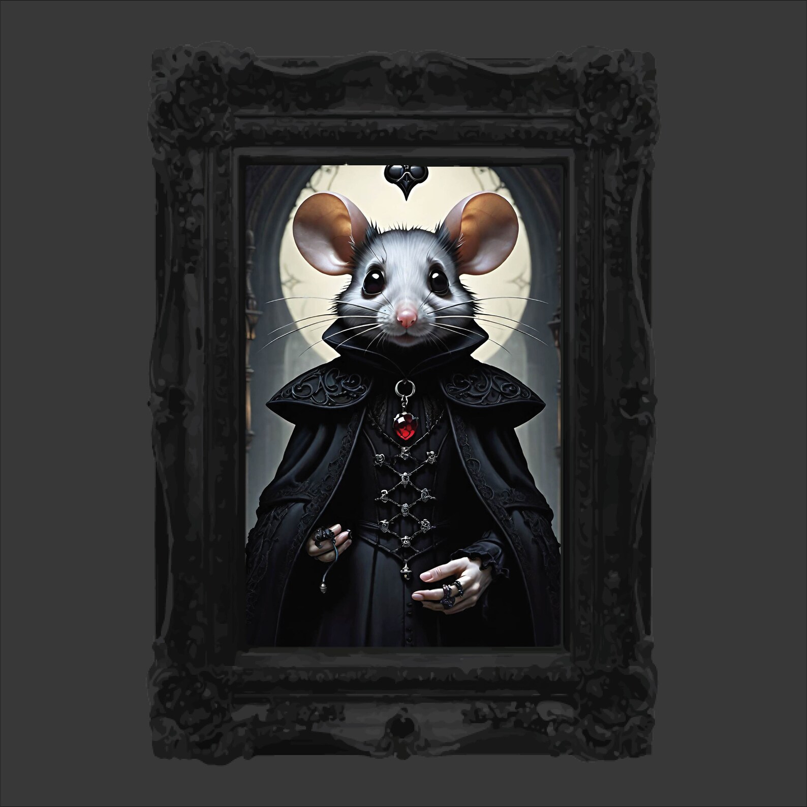 Gothic Poster, Gothic Mouse Poster, Mouse Poster, Printable Dark City ...