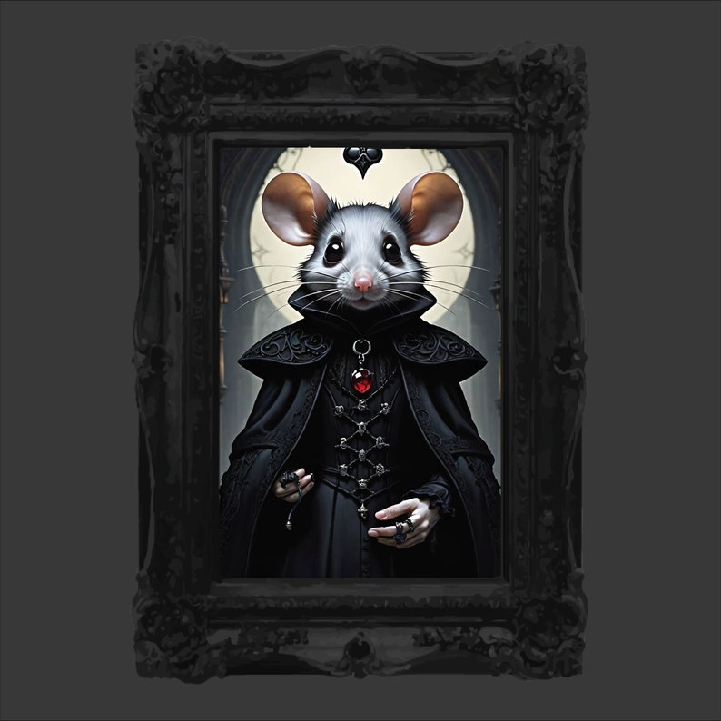 Gothic Poster, Gothic Mouse Poster, Mouse Poster, Printable Dark City ...