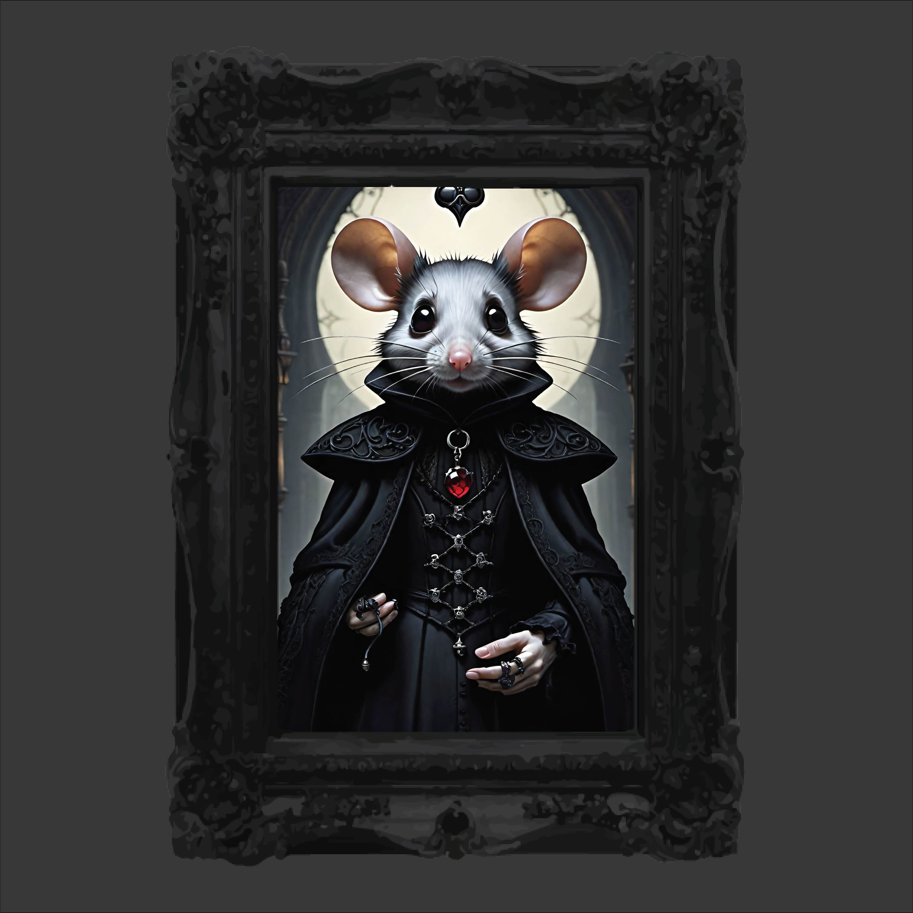 Gothic Poster, Gothic Mouse Poster, Mouse Poster, Printable Dark City ...