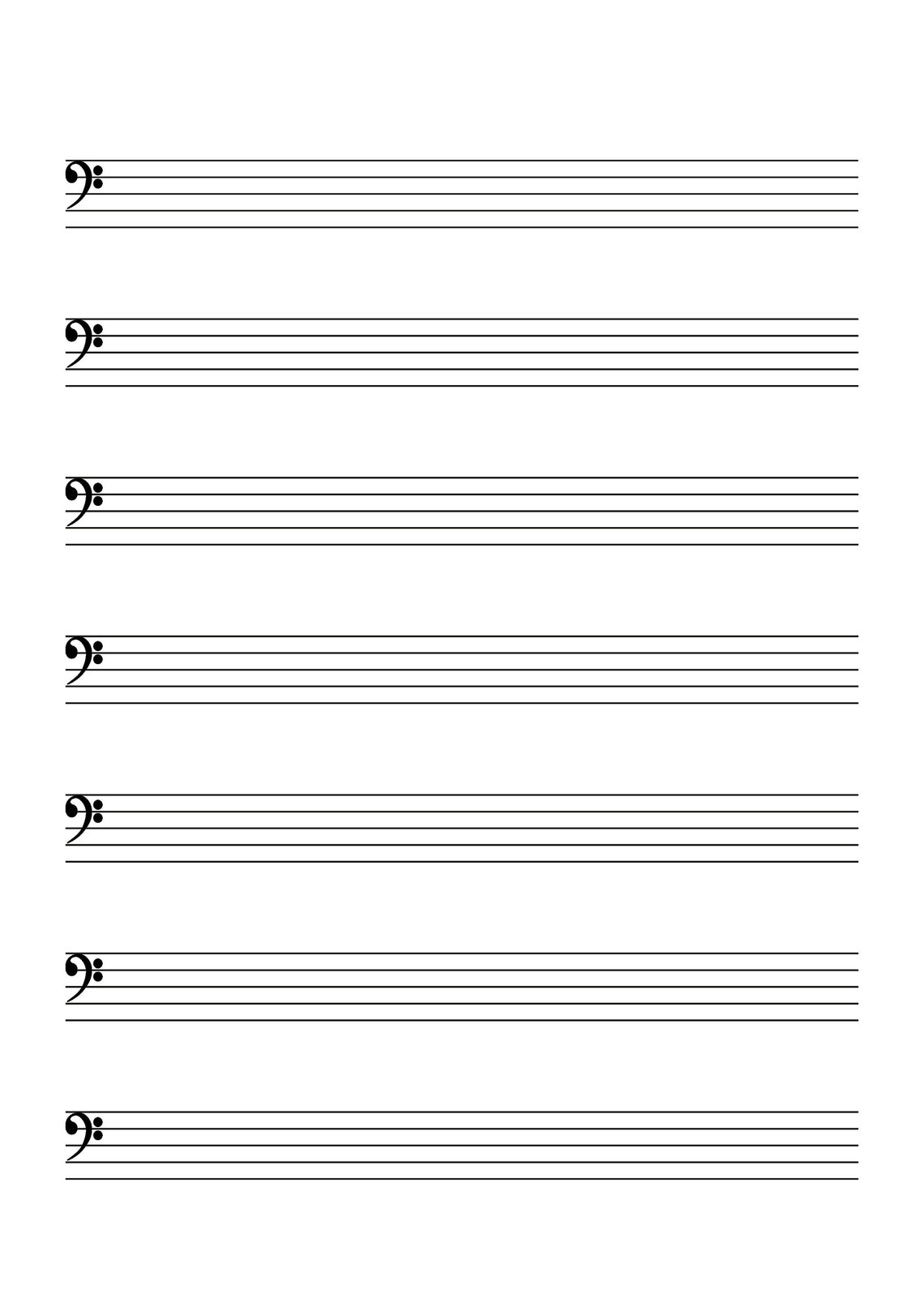 Printable Bass Clef Music Sheet I Bass Clef Sheet I Blank Music Sheet ...