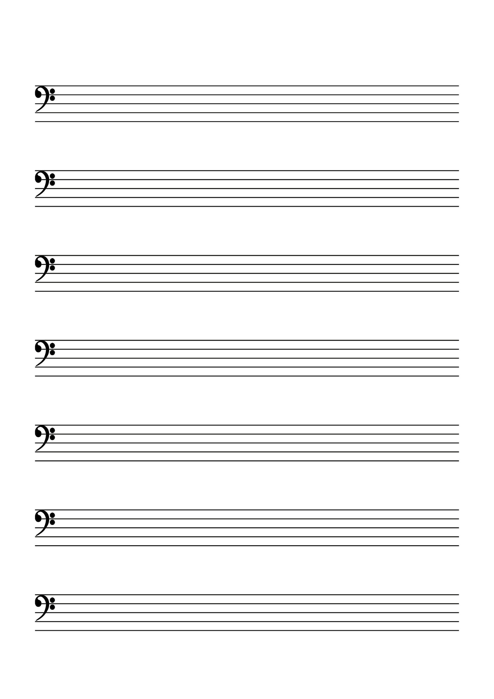 Printable Bass Clef Music Sheet I Bass Clef Sheet I Blank Music Sheet ...
