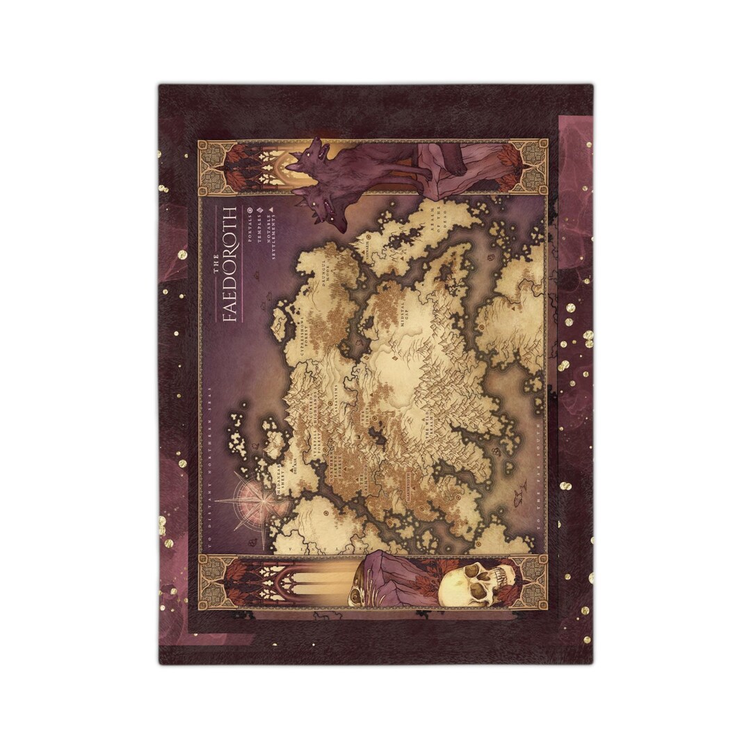 Fantasy Map Microfiber Blanket, Cozy Throw for Home, Perfect Gift for ...