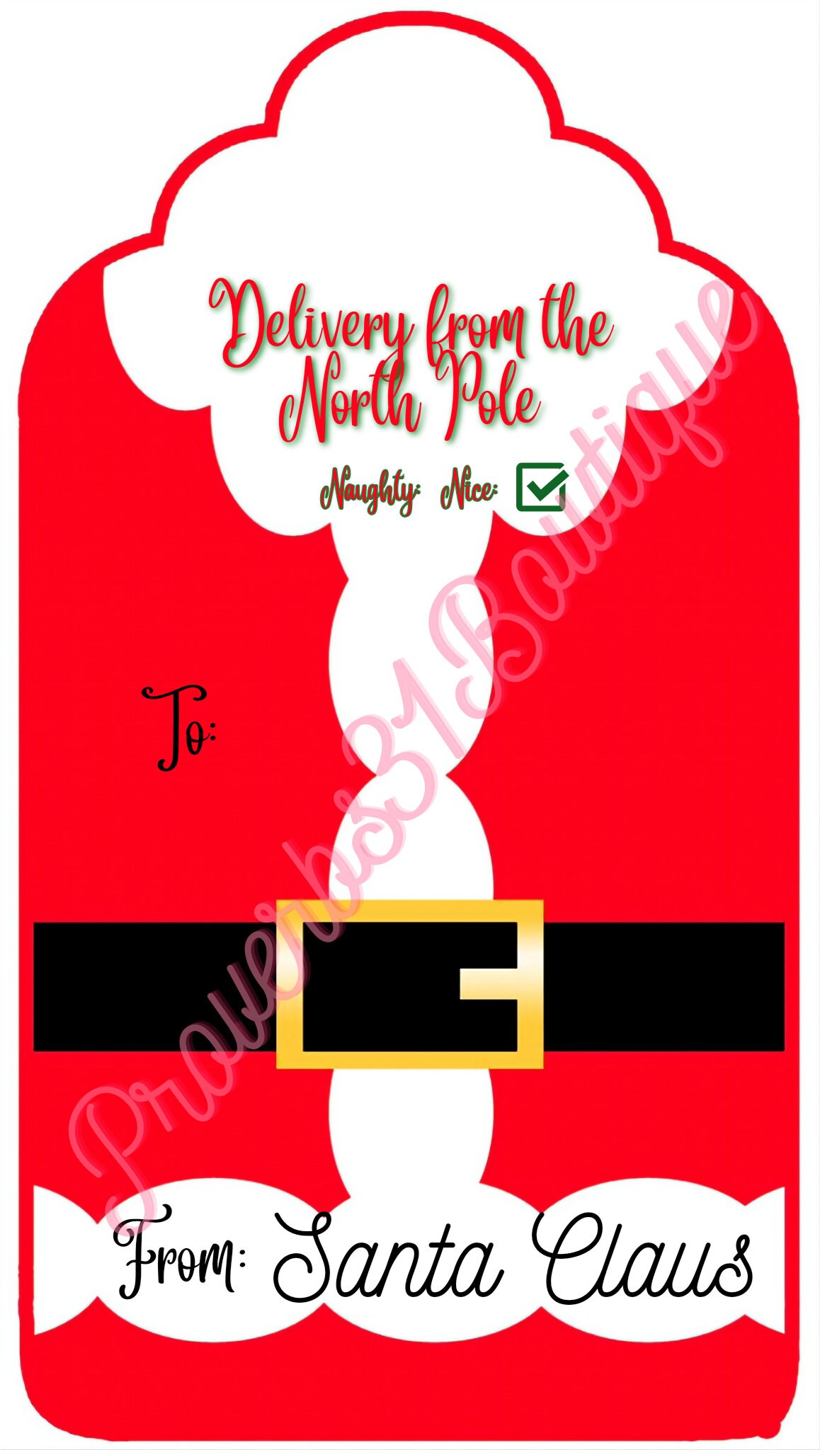 North Pole Gift Tags digital File - Etsy