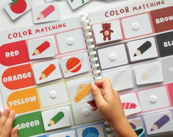 Printable Preschool Busy Book: Homeschool Activity Binder - Etsy