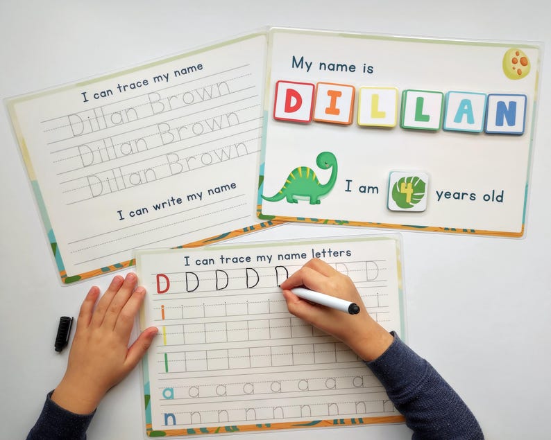 Printable Personalized Name Tracing Workbook: Kids Writing Practice - Etsy