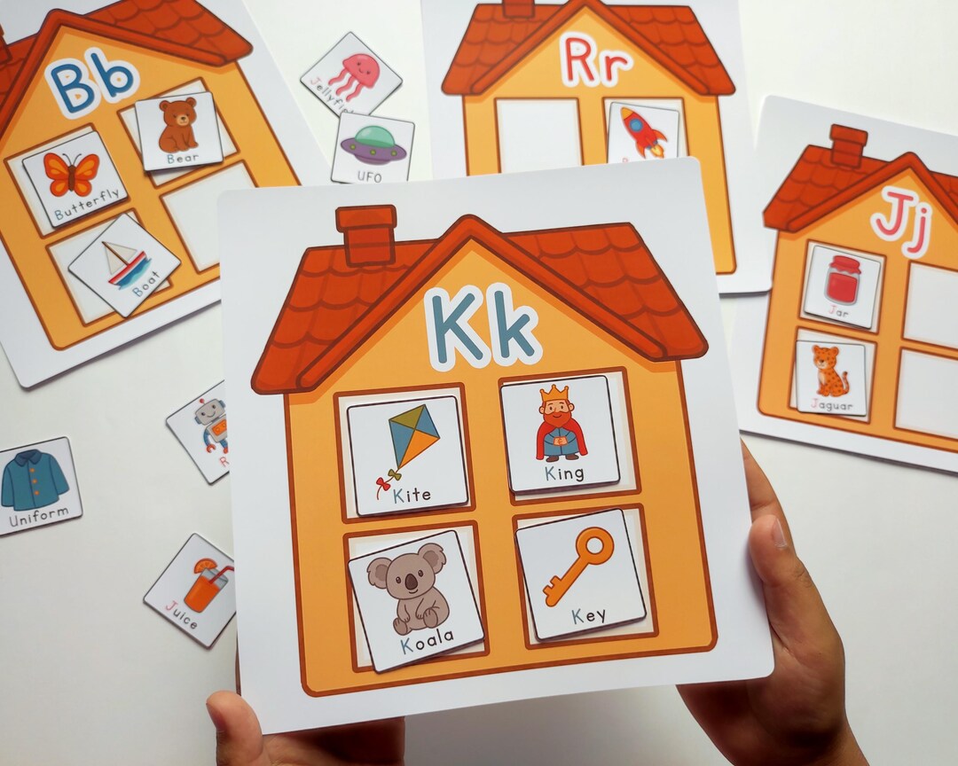 Printable Alphabet Busy Book: ABC Matching Activity, Preschool Learning ...