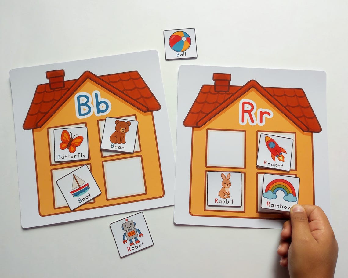 Printable Alphabet Busy Book: ABC Matching Activity, Preschool Learning ...