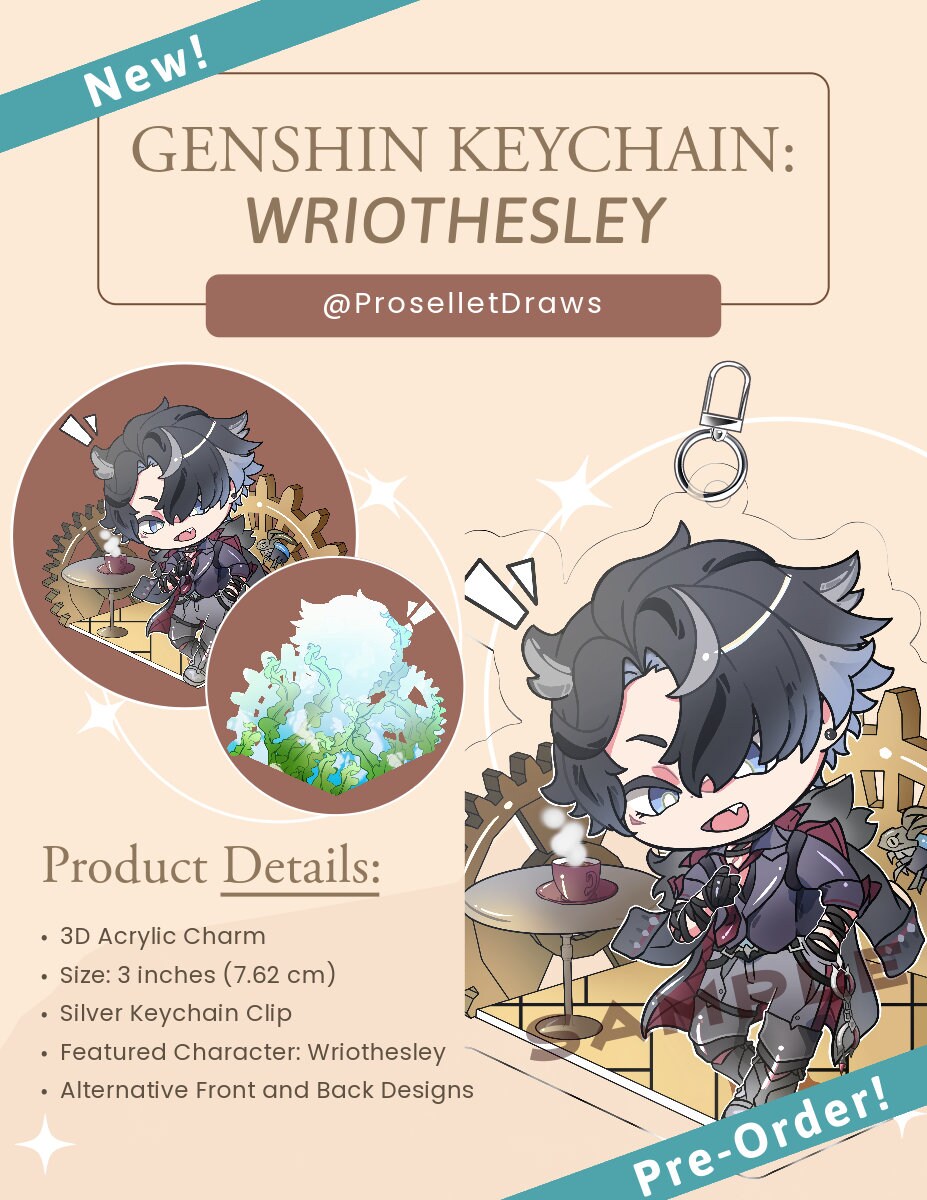 Genshin Impact Keychains: Fontaine Daily Series - Etsy