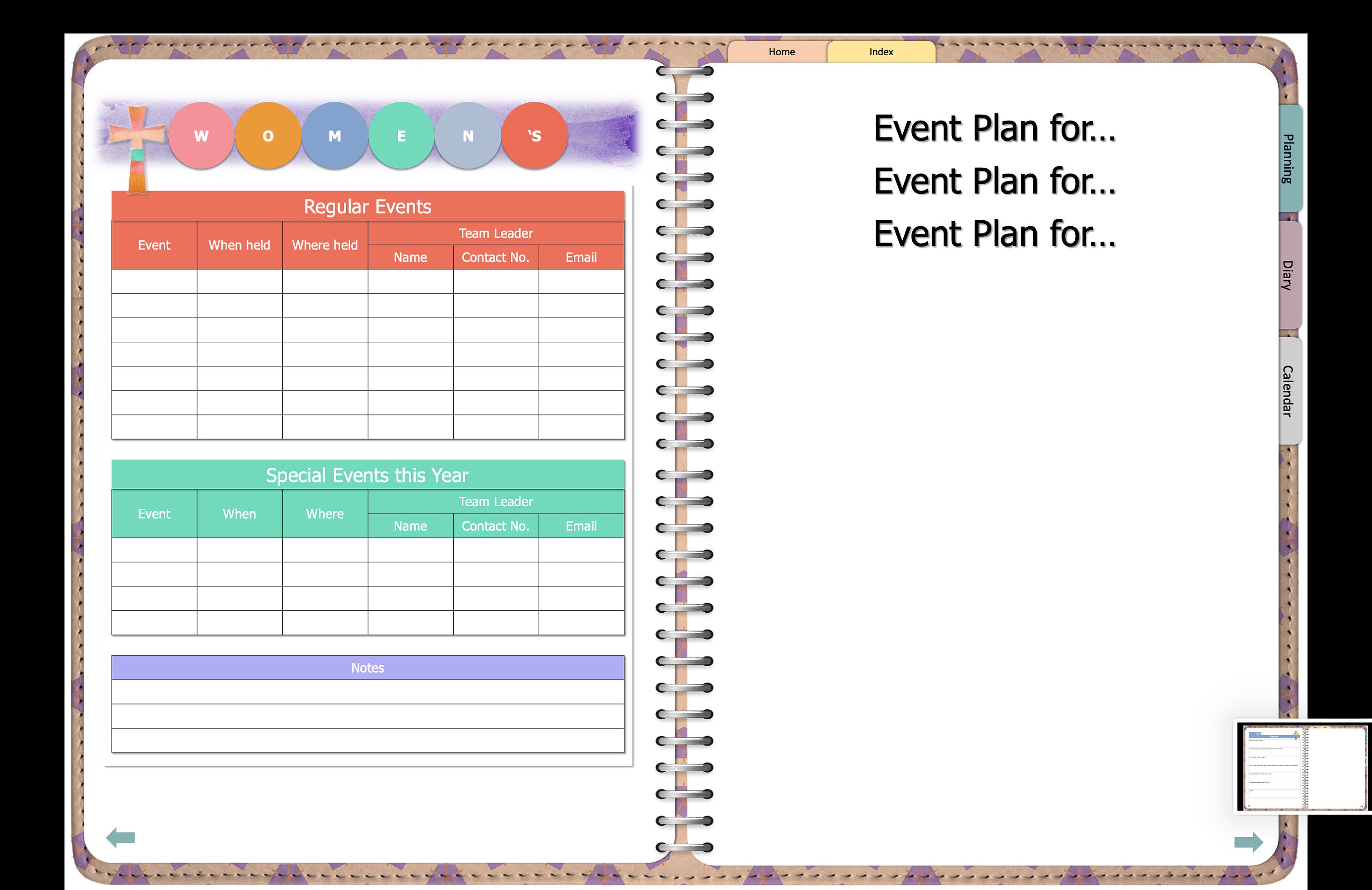 Church Event Planner Printable - Digital Organizer for Flawless ...