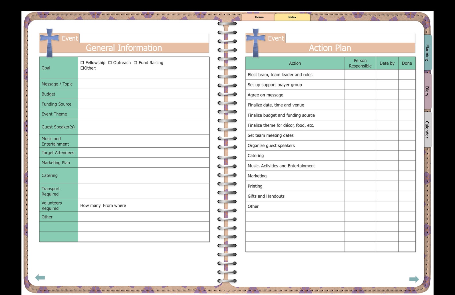 Church Event Planner Printable - Digital Organizer for Flawless ...