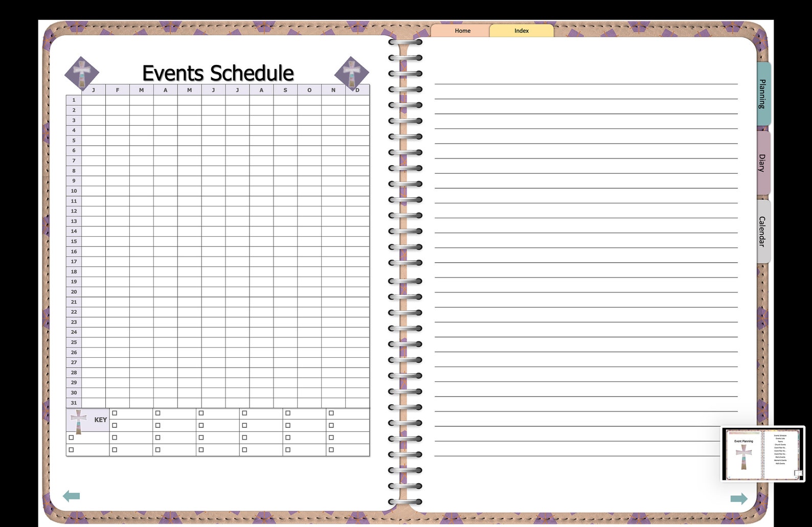 Church Event Planner Printable - Digital Organizer for Flawless ...