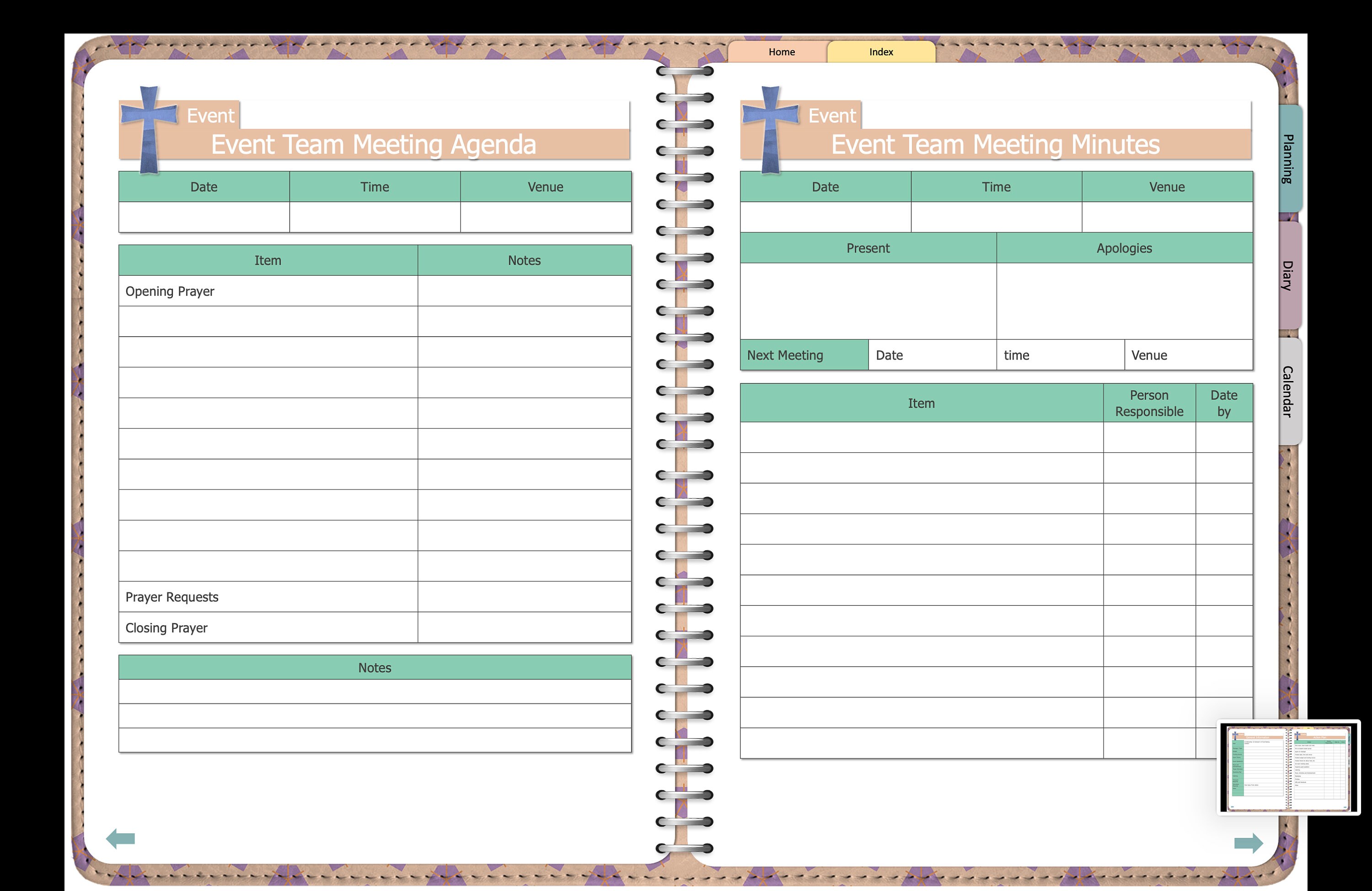 Church Event Planner Printable - Digital Organizer for Flawless ...