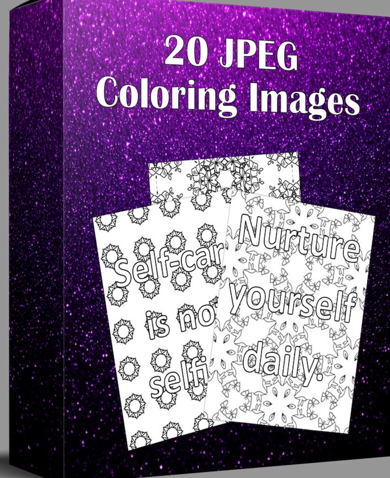 20 Self-care Coloring Pages: Mindfulness & Relaxation Printable Art for ...