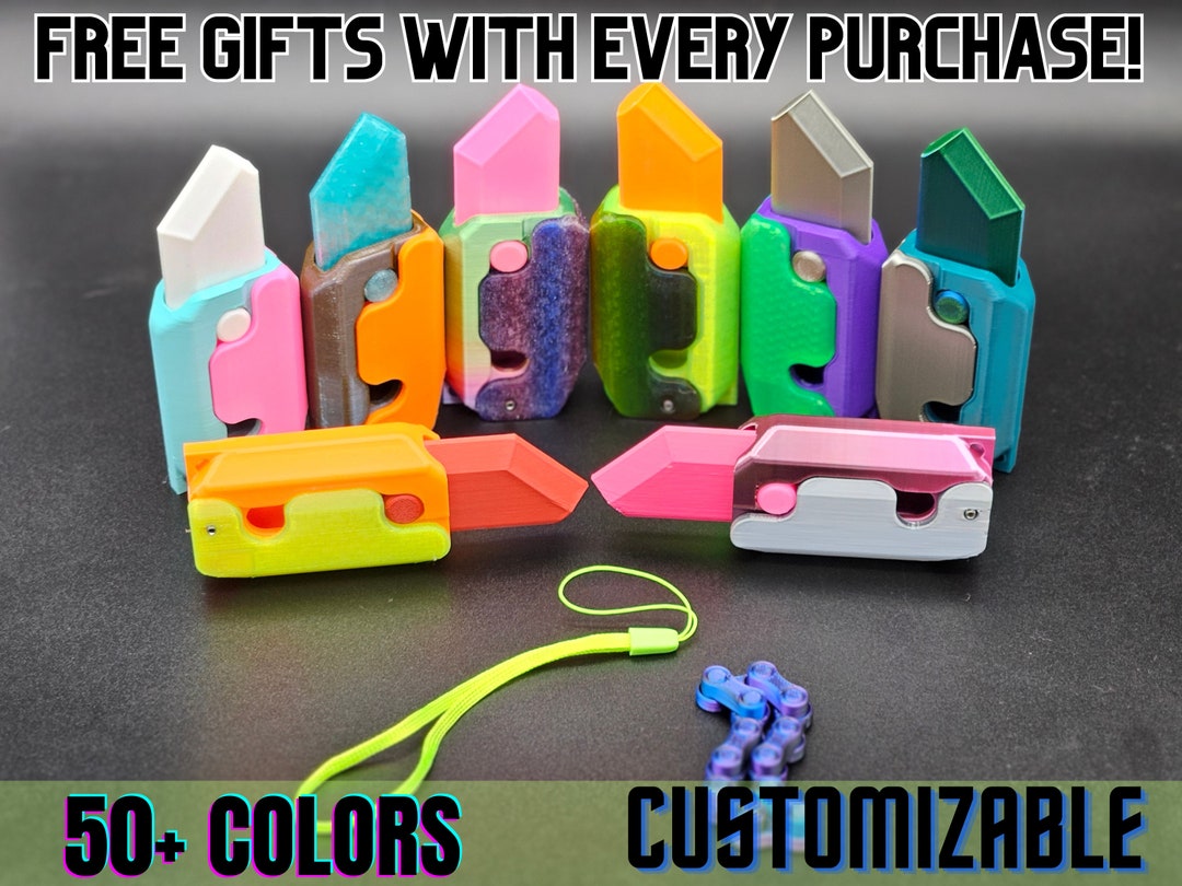 Premium 50 Colors Gravity Knife Fidget Toy as Seen on Tik Tok ...