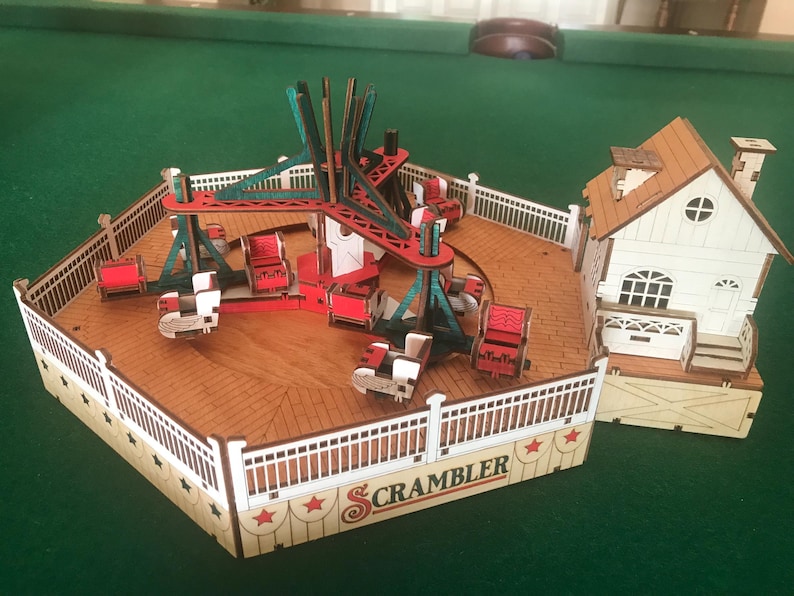 Animated Amusement Park Scrambler Ride - Etsy