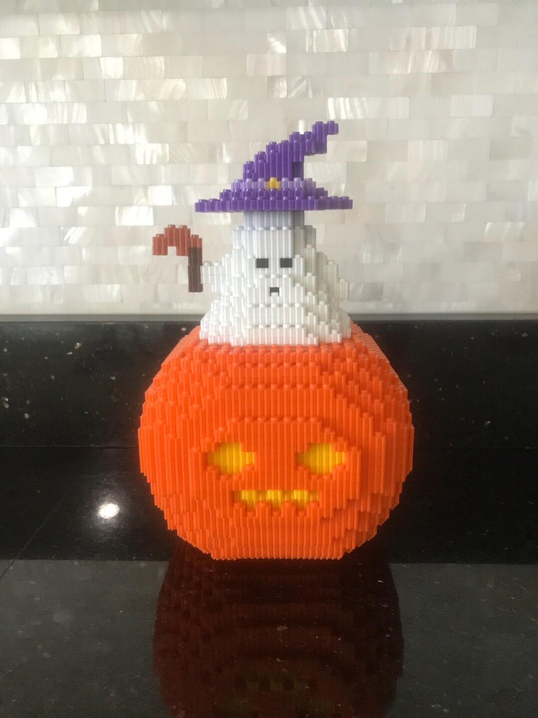 Building Blocks Halloween Pumpkin and Ghost - Etsy