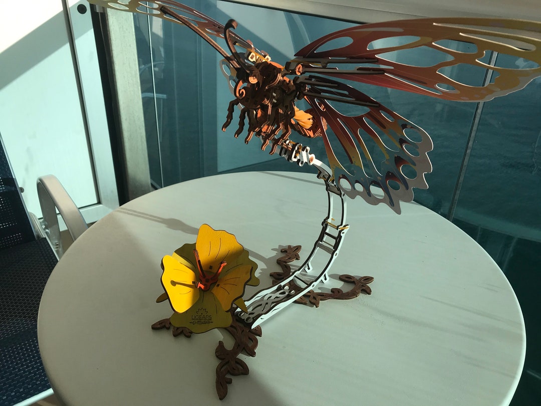 3D Wood Butterfly Moving Statue - Etsy