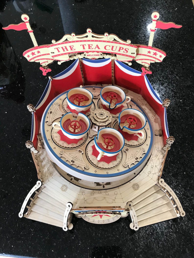 Animated Amusement Park Tea Cup Ride - Etsy