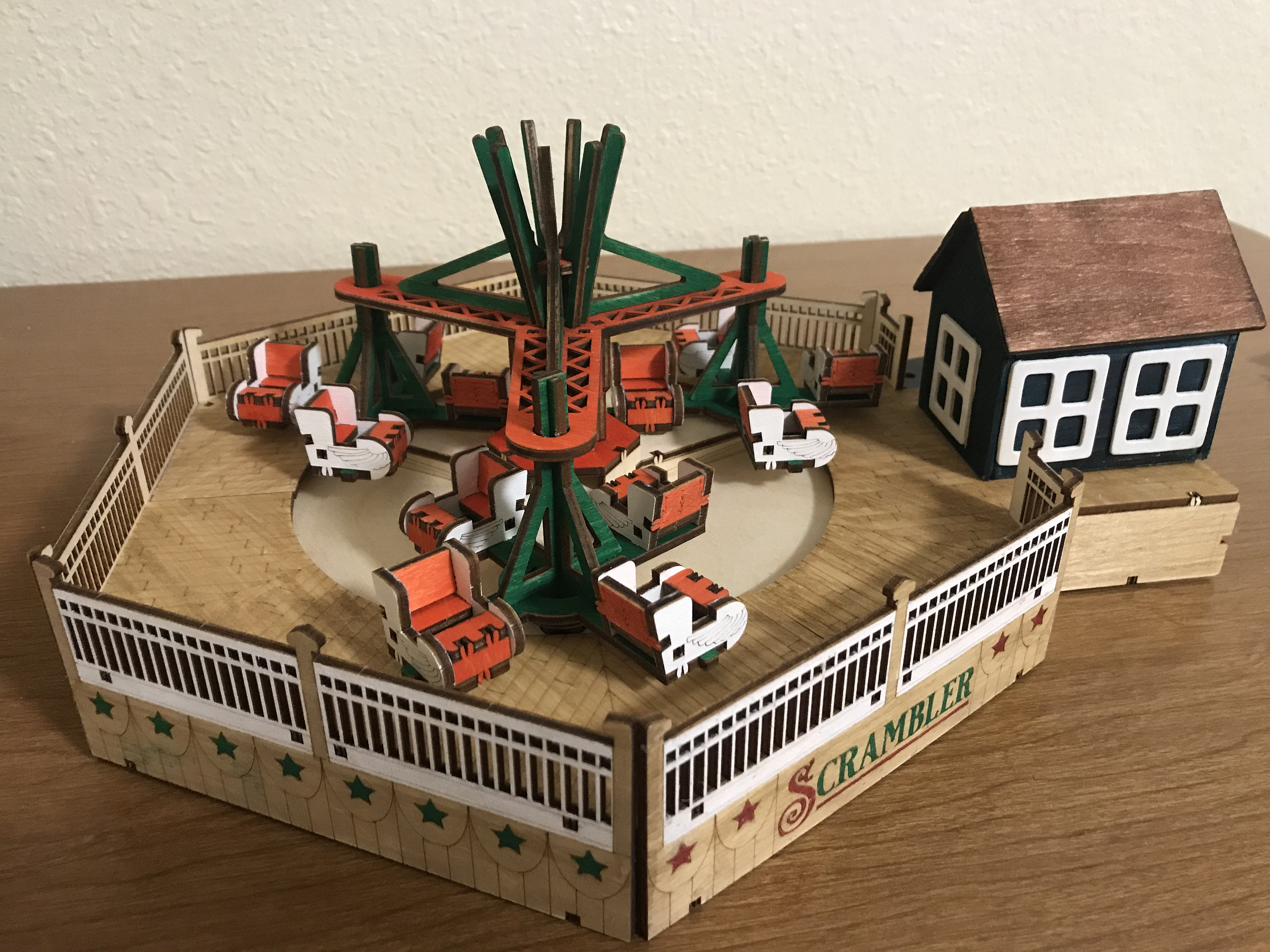 Animated Amusement Park Scrambler Ride - Etsy