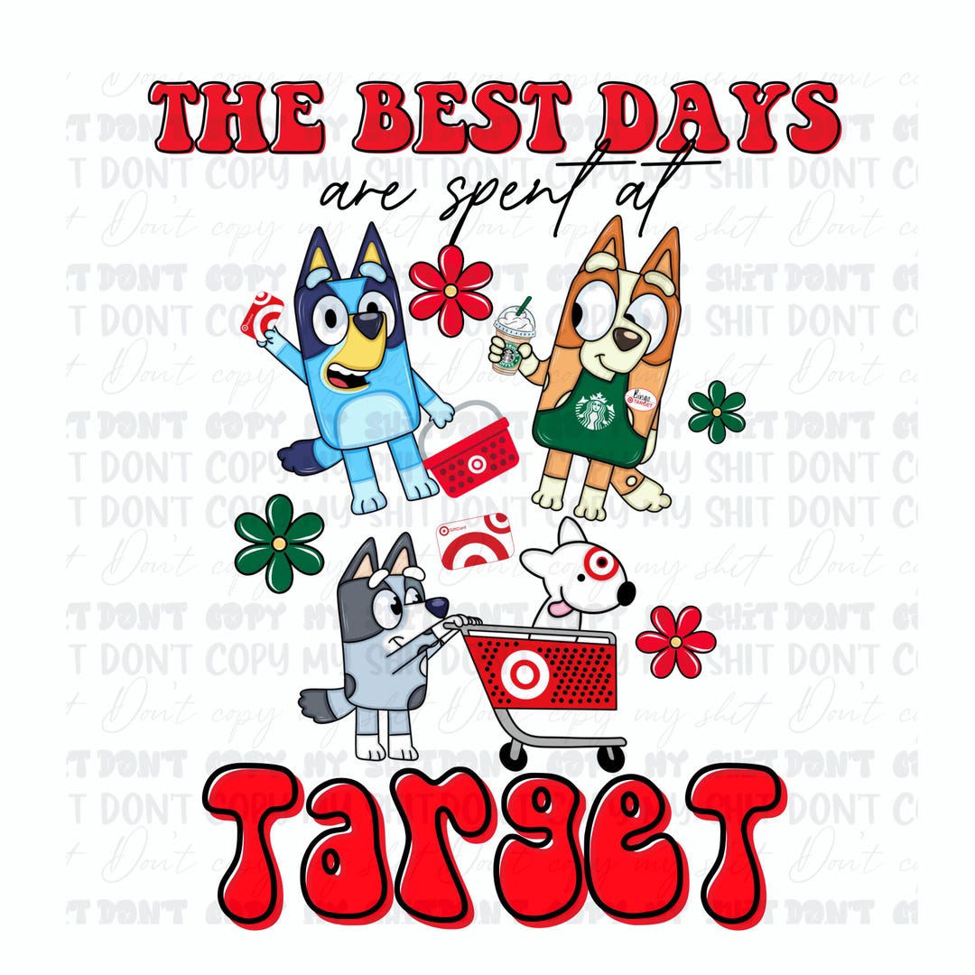 Bluey Target PNG - Etsy