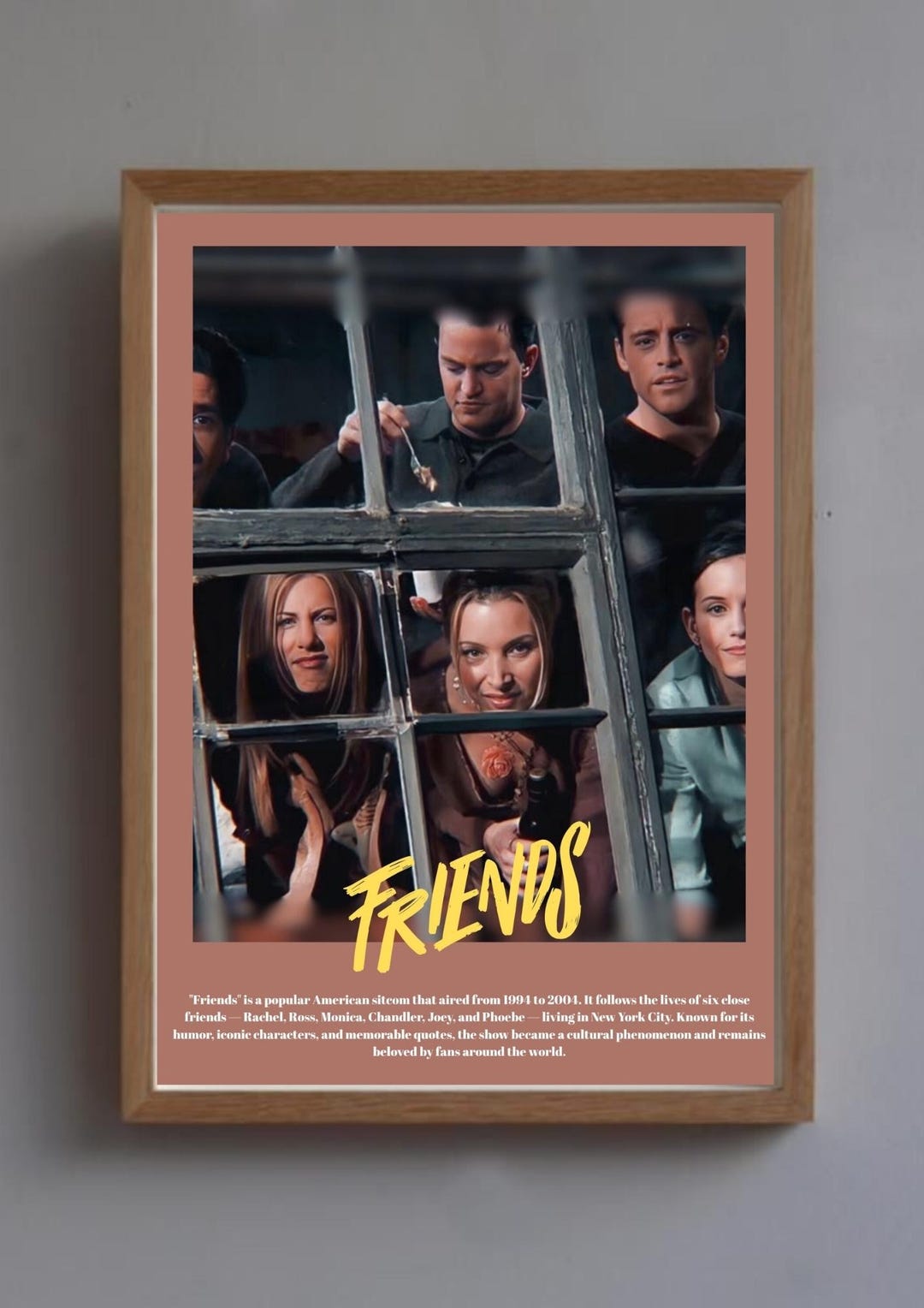 Friends TV Show Poster | Aesthetic Sitcom Quote Wall Art | Rachel Ross ...