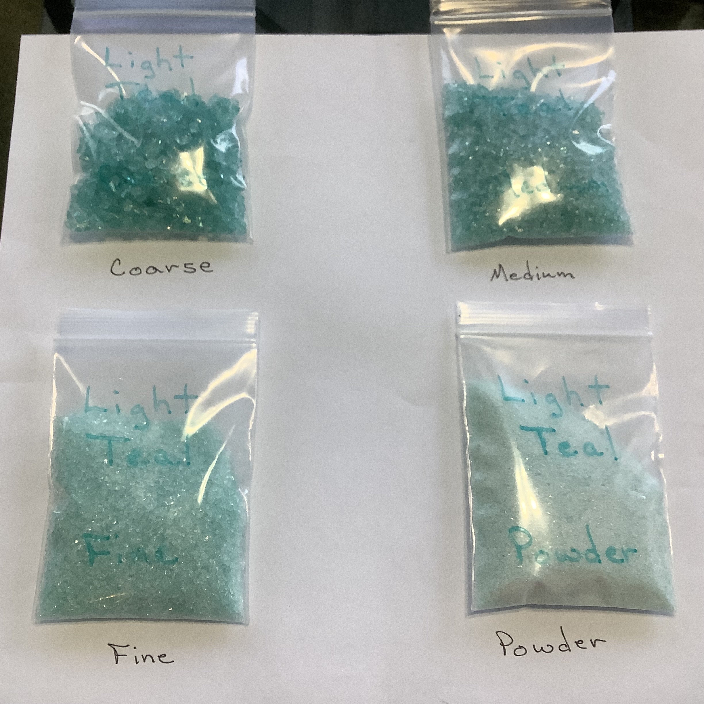 Light Teal Blenko Glass Chips - Etsy