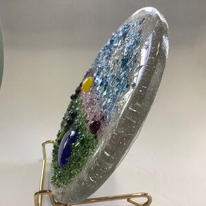 Decorated Glass Rounds Made From Vintage Blenko Dalle De Verre Glass - Etsy