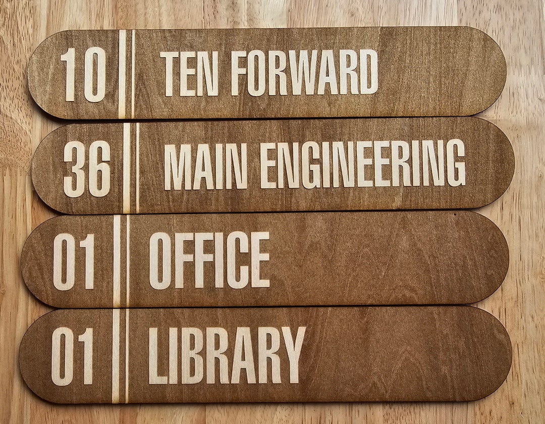 Star Trek Inspired Wood | Deck Labels | Custom | Wall Art - Etsy
