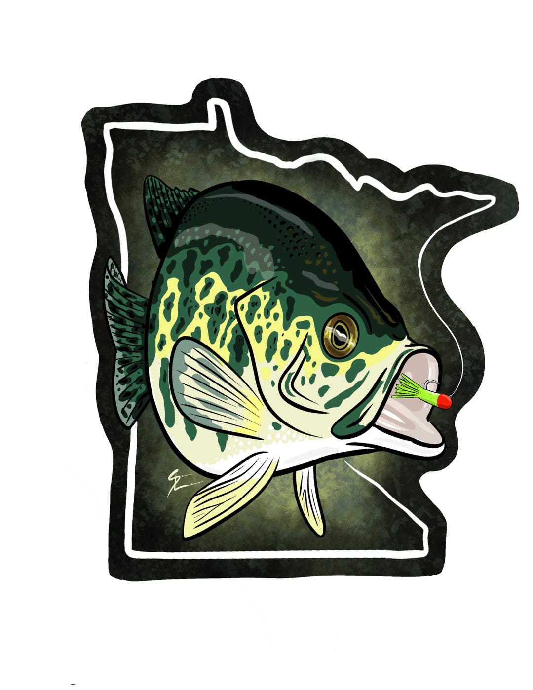 Minnesota Crappie - Fish Sticker - Etsy