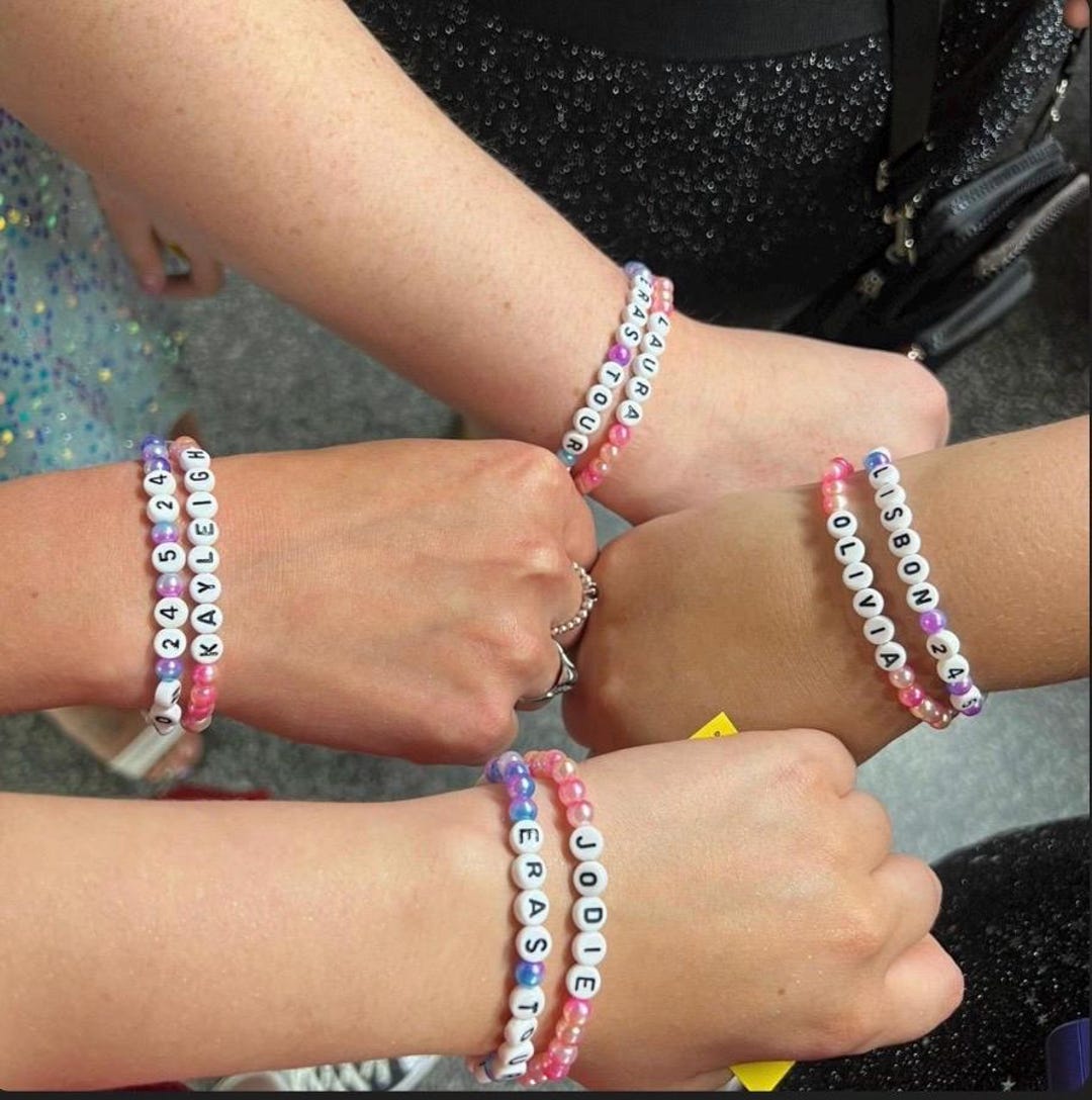Personalized Hen Party Beaded Bracelets: Custom Team Bride Friendship ...