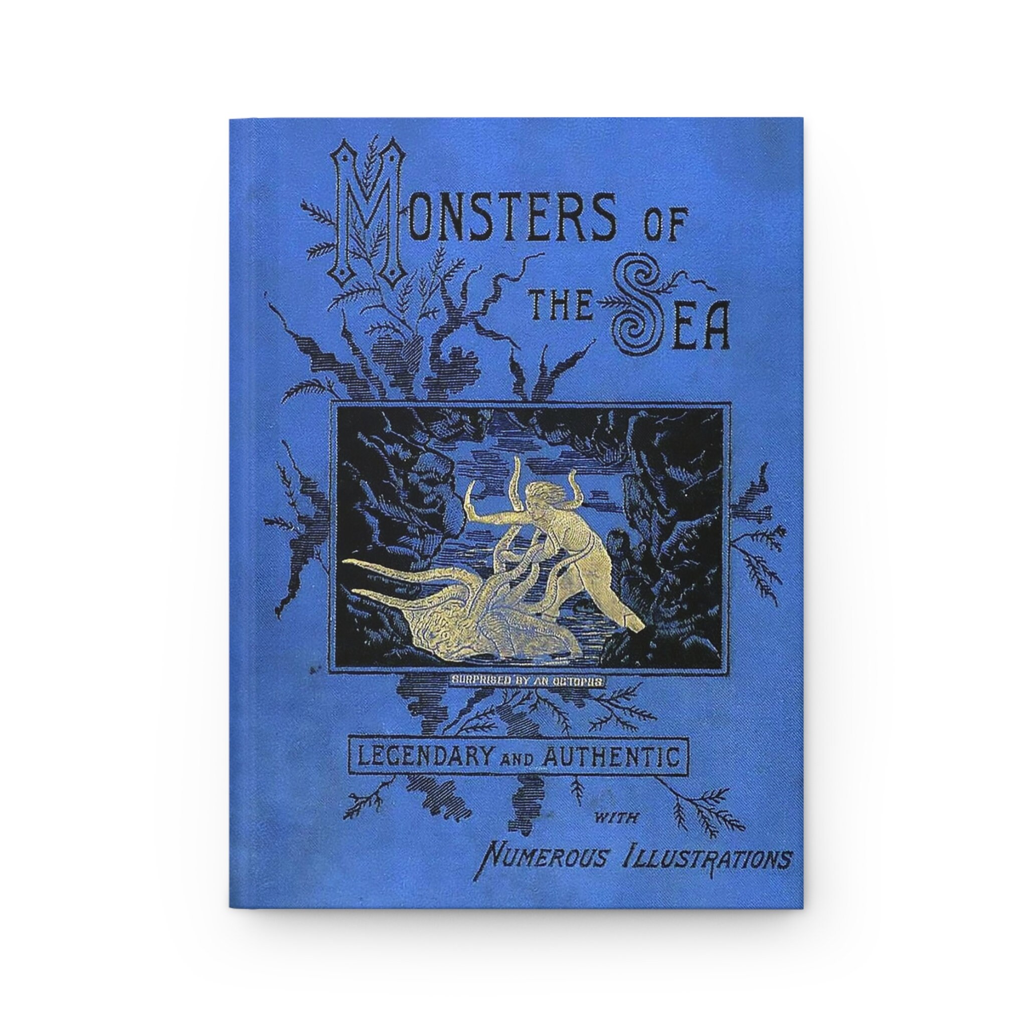 Monsters of the Sea Journal: Vintage Book Cover Design - Etsy